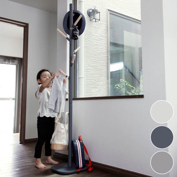 【発売日：2023年01月06日】■商品サイズ幅32×奥行32×高さ169.5(cm)■スペック商品重量：2.95kg支柱、フック：天然木(ラバーウッド)土台：合成樹脂化粧繊維板(メラミン)ラッカー塗装組立仕様：組立品耐荷重： 各フック:2...