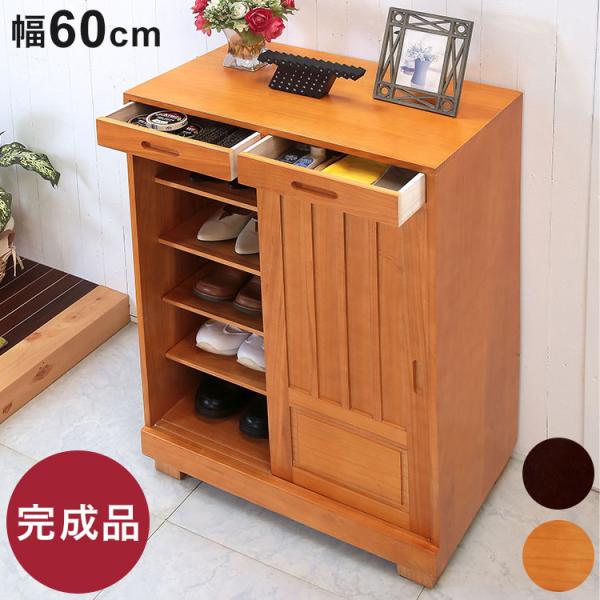 【発売日：2023年04月19日】【特長】・調湿性の高い桐を使用したシューズボックスです。・引戸式なので、靴を収納するとき場所を取りません。・棚は可動式なので、高さを調整することができます。・小物を入れることができる引き出し付き。・完成品で...