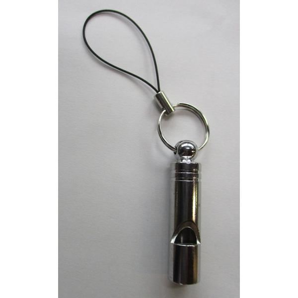 【発売日：2018年09月21日】商品サイズ：幅6×奥行1×高さ16.5cm　15g材質：真鍮(クロームメッキ)・他原産国：台湾完成品ストラップ付緊急・防犯時のアイテム！ストラップ付なので、ランドセル・かばん・携帯電話・スマホなど、常に持ち...