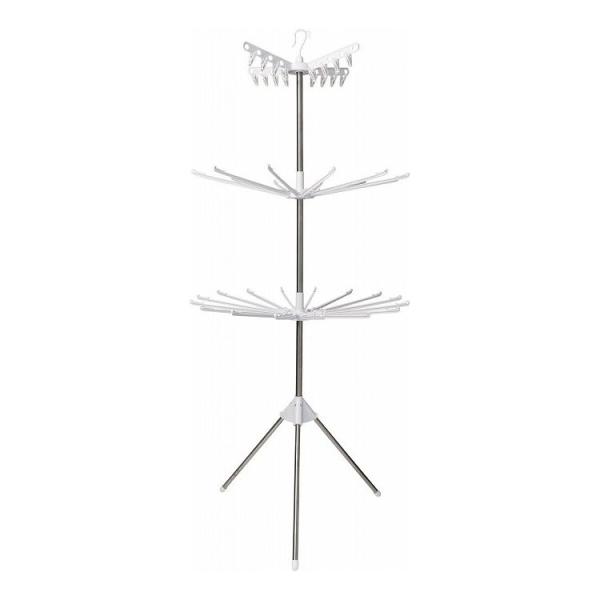 【発売日：2022年12月22日】室内用のパラソル型物干し。幅35cmまでのタオルが約28枚掛けられます。上段はピンチハンガーなので、靴下などの小物が干せます。使用時サイズ（約）幅82×奥行82×高さ180cm収納時サイズ（約）幅15×奥行...