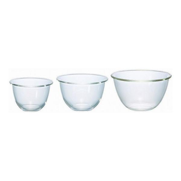 【発売日：2025年09月24日】耐熱ガラス製のボウルの3個セット。混ぜやすく周りを汚しにくい深型形状。食器洗い乾燥機使用可。サービングボウルとして使ってもOKなデザイン。高い耐熱性と耐薬品性を誇る耐熱ガラス「HARIO Glass」を使用...