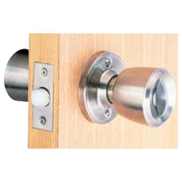【発売日：2020年12月08日】【商品詳細】室内用握り玉錠　トイレ用になりますB/S：60mm　対応ドア厚：26〜42mm　握玉外径：φ65　ノブ部：φ51材質ノブ・座：ステンレス　ラッチ：プレス鋼板　