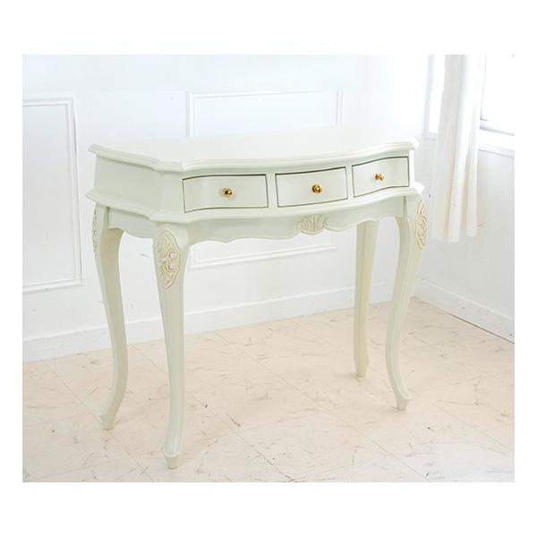 【発売日：2018年08月28日】商品名 ウォッカコンソールデスク商品説明 ○エレガントにお部屋を演出してくれる猫脚アンティーク調シリーズ家具。○装飾をより華やかにするために手彫り、浮き彫りの技術で表面にゆるやかな凸凹。○贅沢な雰囲気よりい...