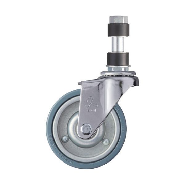 【発売日：2025年05月28日】特長●専用スパナを使用することにより脱着が簡単にできるパイプ取付け用キャスターです。●ワゴン・ラック・台車等、軽量運搬機器に最適です。仕様●許容荷重(daN)：50●車輪径D(mm)：100●車輪幅(mm)...