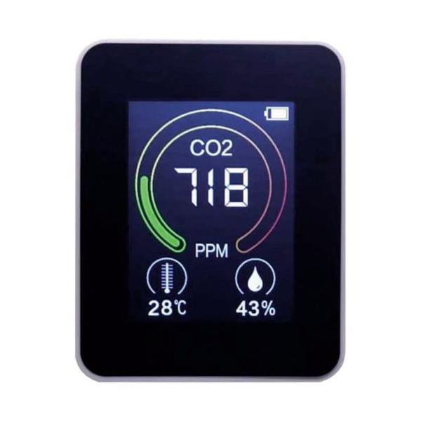 【発売日：2023年09月12日】【商品スペック】特長●4段階のカラーゾーン（過密：レッド、要換気：オレンジ、注意：イエロー、安全：グリーン）で状態を表示します。●満充電で約7時間使用可能です。●付属のMicro USB電源で連続使用が可能...