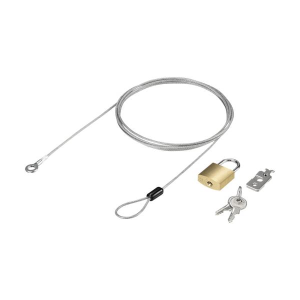【発売日：2025年05月28日】特長●南京錠+ワイヤーで、パソコンや入力機器を盗難から守ります。●ワイヤーにキズ防止コーティングです。●保管・管理に便利なマスターキー仕様です。原産国：非公開
