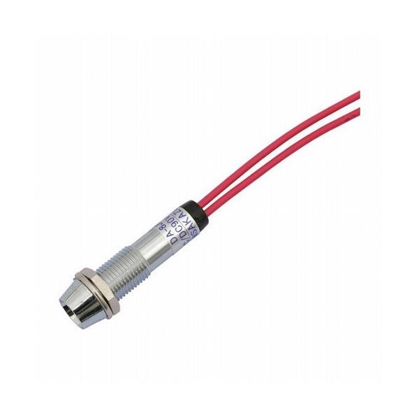 【発売日：2023年10月02日】【商品スペック】特長●抵抗器内蔵の高輝度LED表示灯です。●AC/DC100V用電源にダイレクトに接続出来ます。●パネルカット:φ8.2●発光色:赤●レンズ色:透明●長さ200mmのリード線(UL1430 ...