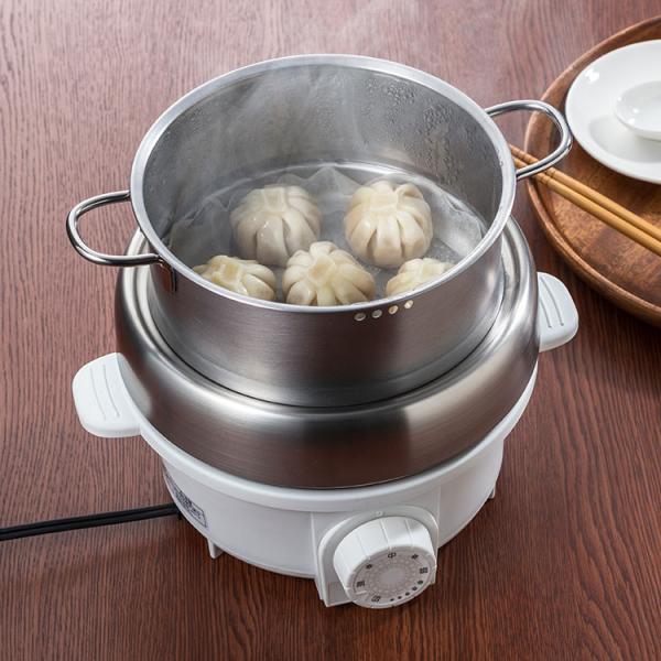 【発売日：2023年11月21日】■商品説明卓上で煮る・焼く・蒸すが簡単にできます。１〜２人前と、少人数にピッタリな食べ切りサイズ。鍋・プレート・スチーマーは取り外して丸洗いができるのでお手入れがしやすく衛生的！蒸し野菜や飲茶、茶わん蒸し、...