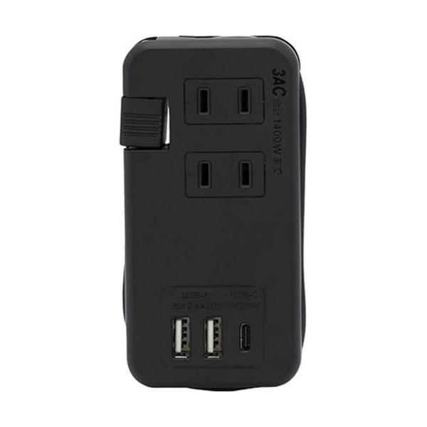 【発売日：2024年11月15日】USB付きモバイルタップ(PD付)特長旅行やビジネスシーンでもコンパクトにコンセントを増やせます!仕様メーカー品番:SK-3AC3USBPDBAサイズ:約11.1×5.5×2.3cm材質:ポリカーボネート箱...