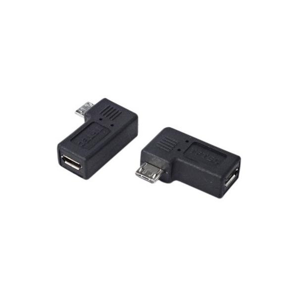 【発売日：2019年06月14日】変換プラグmicroUSB→microUSB左L型(フル結線)●5芯+シールド フル結線
