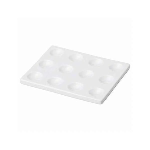 【発売日：2026年02月10日】陶器ミニパレット皿 長角一見盛り付けしにくそうだが料理人のアイディア次第で映える食器にうまれかわります。サイズ : 約11.4×9.4×H0.8cm重量 : 170g生産国 : 中国保証期間 : 初期不良対応