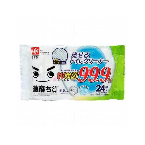 【発売日：2024年08月20日】流せる除菌トイレクリーナー24枚○トイレの拭き掃除と除菌が出来る銀イオン配合のウェットシートです。○アルコールと銀イオンのW効果により、便座や床などのニオイの元となる汚れや雑菌を取り除くので、除菌・消臭効果...