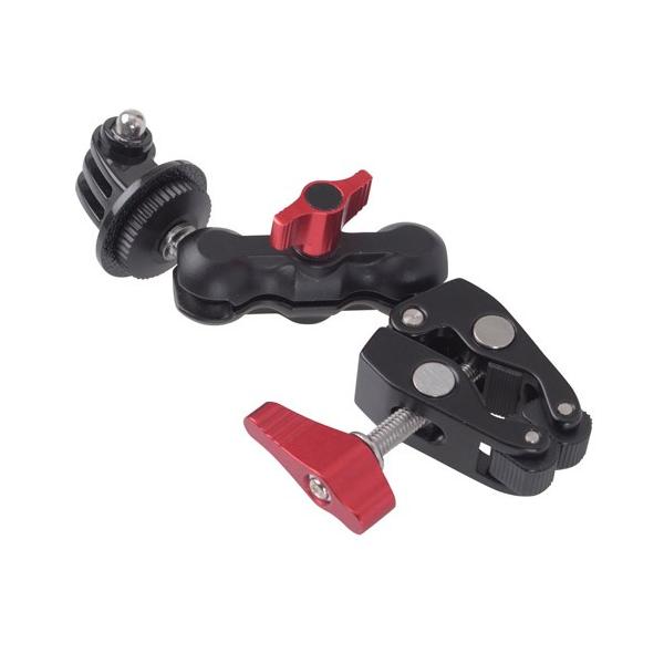 【発売日：2019年01月10日】コンパクトデジタルカメラやアクションカムの取付に最適な小型のクランプです。●パイプ固定幅 : φ13〜25mm●サイズ : 65×112×42mm(GoPro用アダプター・突起部含む)●カメラプレート径 :...