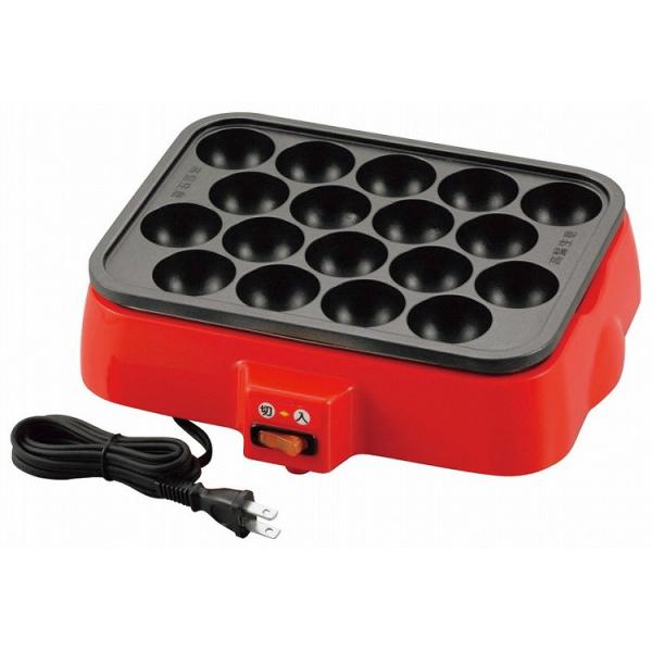 【発売日：2024年06月24日】●一度に18個のたこ焼きが出来ます■サイズ奥行240×幅295高さ100材質プレート：アルミダイキャスト(フッ素樹脂塗装),樹脂部：ポリプロピレンプレート：アルミダイキャスト(フッ素樹脂塗装),樹脂部：ポリ...