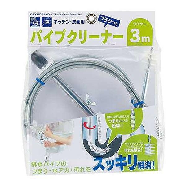 【発売日：2025年04月28日】【商品説明】●排水パイプのつまり・水アカ・汚れをスッキリ解消。【商品詳細】●ゴム製水きり付きなので、ワイヤーに付着したゴミをカットします。●パイプの内側に付いた汚れを落します。●ブラシ径:30mm。●ワイヤ...