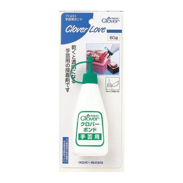 【発売日：2023年12月06日】こちらは4901316772314単品が20個セットの商品ページです。以下、単品説明文【単品商品説明】乾くと透明になる手芸用接着剤、６０グラム入り。【製造者】クロバー株式会社【生産国】日本【内容量】1個