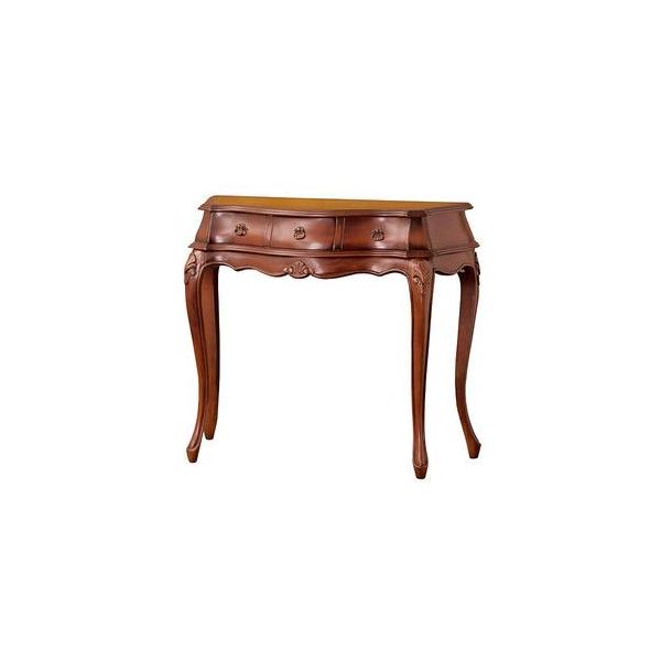 【発売日：2012年04月15日】天板はレザー調の特殊な仕上げになっておりますので、高級感があります。 ネコ脚、手彫り仕上げ、引出内部の底はフェルト貼りなど、細部にまで工夫を凝らしております。玄関やリビングでもお使いください。【商品説明】■...