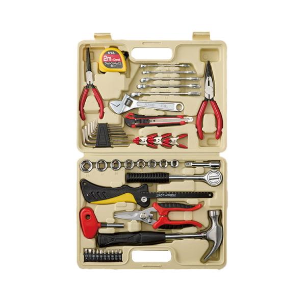 【発売日：2025年11月04日】45PCSの厳選工具をセットアップ。備えて安心、使って便利なツールセット。持ち運びに便利な収納ケース付き。ラチェットハンドル（差込角:9.5mm）、エクステンションバー（差込角:9.5mm）:75mm、ソケ...