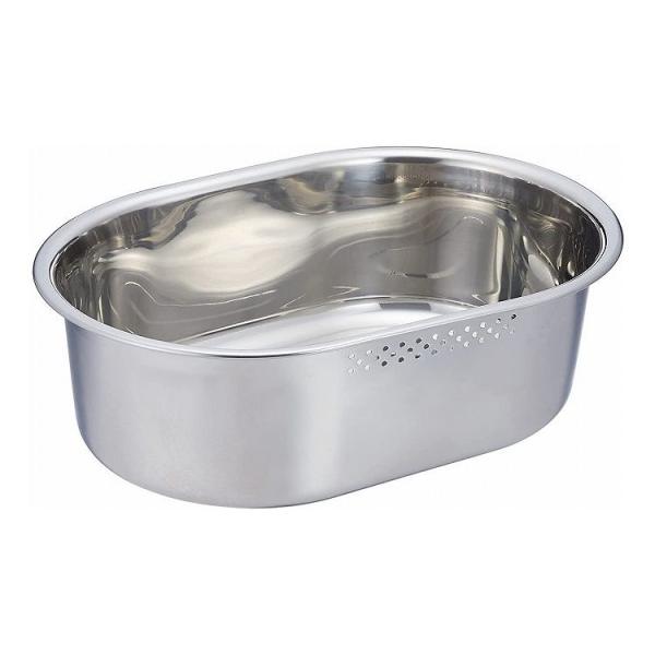 【発売日：2021年12月02日】ステンレス製の小判型洗い桶。シンク内を有効活用できる、小さめサイズ。18-8ステンレス製。サイズ（約）幅34.2×奥行22.8×高さ11.6cm内寸サイズ（約）幅31.5×奥行20.5×高さ10.5cm材質...
