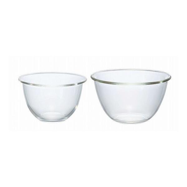 【発売日：2025年09月24日】耐熱ガラス製のボウルの2個セット。混ぜやすく周りを汚しにくい深型形状。食器洗い乾燥機使用可。サービングボウルとして使ってもOKなデザイン。高い耐熱性と耐薬品性を誇る耐熱ガラス「HARIO Glass」を使用...