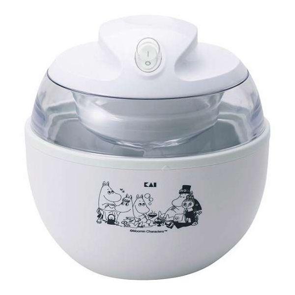 【発売日：2026年01月22日】●電源＝AC100V・50-60Hz・定格消費電力7W●コード長約1m●容量＝約300ml・くつろぐムーミンたちがプリントされたコンパクトサイズのアイスクリームメーカー。・独自の羽が材料をじっくり万遍なく撹...