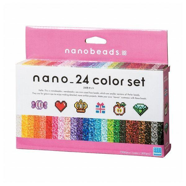 【発売日：2022年06月02日】【商品特長】ナノビーズに、欲しいという声が多かった24色セットが新登場！キットシリーズでナノビーズに慣れた後に、気軽に自分のオリジナルの絵柄でナノビーズを楽しんでみたいお客様にぴったりのセットになっています...