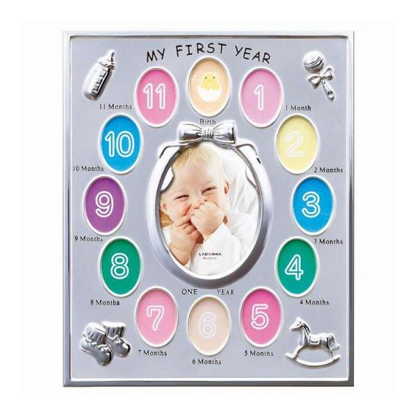 【発売日：2025年12月25日】【商品詳細】かわいい赤ちゃんの誕生から1年間12ヶ月分の写真を入れていけるフォトフレームです。置掛兼用。内容:本体（約279×228×18mm）×1原産国:中国