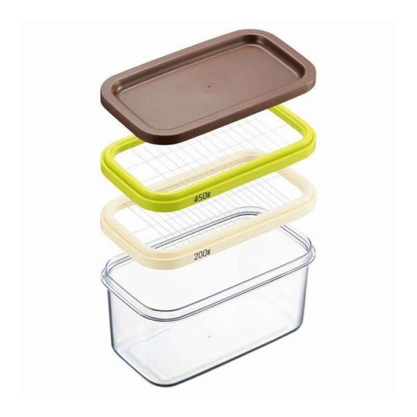 【発売日：2025年10月27日】【商品詳細】かたまりのバターを使いやすいサイズにカット。大きな業務用ポンドバター450gを約10g、200gの家庭用バターを約5gの薄切りにできます。また、そのまま冷蔵庫に保存できます。材質:ポリエチレン、...