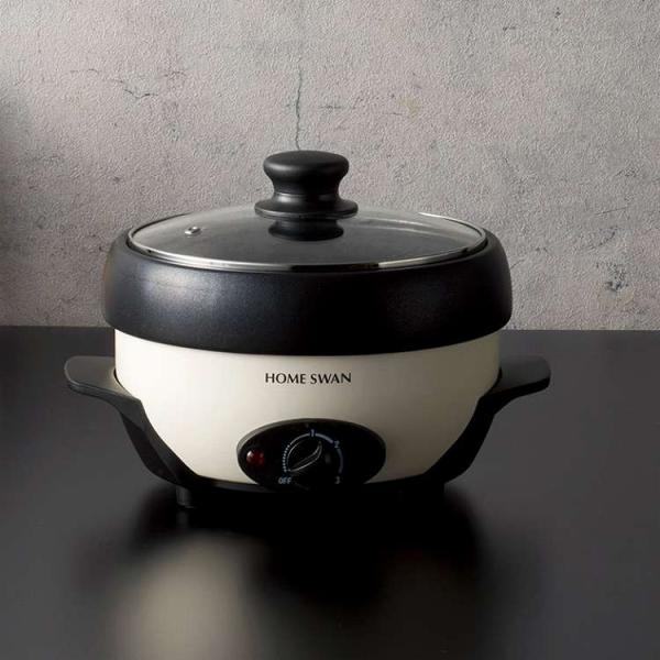 【発売日：2025年10月27日】【商品詳細】卓上で煮る、焼くが簡単に出来ます。2〜3人にピッタリサイズ。丸洗いOKの鍋と焼きものプレート付。温度調節付で加熱、保温が可能。中身が見えるガラスふた付。鍋着脱式。コードの長さ約1.4m。消費電力...