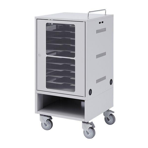 【発売日：2017年07月24日】小さく、省スペースにタブレット・スレートPCを一括10台収納。●ボックス下部にはフリースペースがあり、無線LAN機器やマニュアルなどを置くことができます。また、嵩上げにより、ボックス下部のタブレットも取りや...