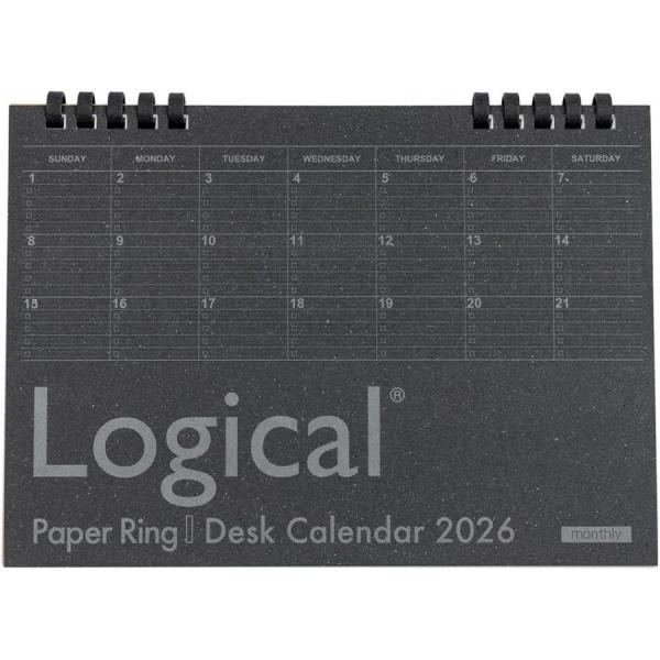 きれいに記入できて読みやすいロジカル罫を月間カレンダーに採用。日曜始まり。樹脂を含まない100%紙製のため全てをリサイクル可能な雑紙として分類されます。用紙と綴じ具を分別する必要がありません。100%紙製の卓上カレンダー●表紙:ブラック。●...