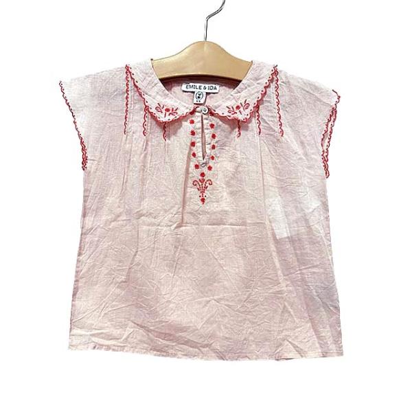 【ブランド/メーカー】EMILE&amp;IDA エミールエイダ【カテゴリ】子供服【色】ピンクオレンジ【サイズ】 6A 115cm【素材】画像参照 【状態】USED【コメント】　　こちらは中古品です。　　シワあり。　　やや透け感あり。　　若...