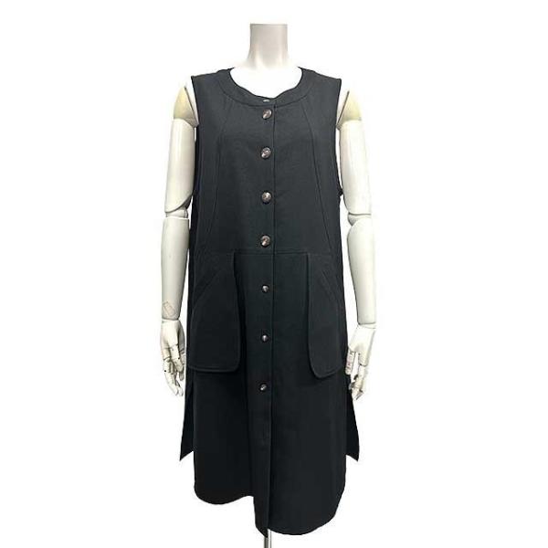 【ブランド/メーカー】Cachette カシェット【カテゴリ】ワンピース 【色】ブラック【サイズ】 02【サイズ詳細】 　　総丈約94cm、肩幅約36cm、身幅約50cm、袖丈約-cm、裄丈約-cm、ウエスト幅約-cm【素材】画像参照【状態...