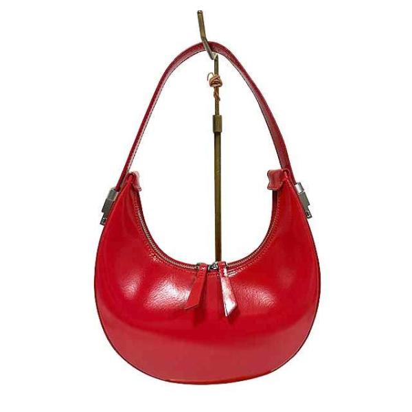 【ブランド/メーカー】OSOI オソイ【カテゴリ】バッグ【色】レッド【素材】レザー【サイズ詳細】　　縦:約19cm 横:約21.5cm マチ:約5.7cm　　持ち手:約33cm、ショルダー最大約:cm【状態】USED【コメント】 　　こちら...