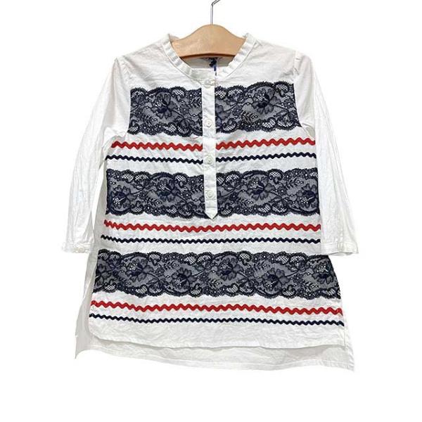 【ブランド/メーカー】ERMANNO SCERVINO  エルマノシェルビーノ【カテゴリ】子供服【色】ホワイト【サイズ】 6【素材】画像参照 【状態】USED【コメント】　　※こちらは中古品です。　　保管時の畳ジワあり。※※写真のイメージが...
