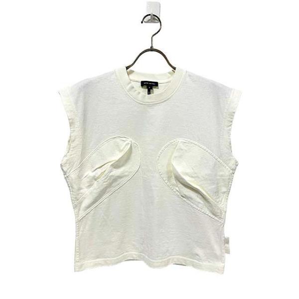 【ブランド/メーカー】MARC JACOBS マークジェイコブス【カテゴリ】トップス 【色】オフホワイト【サイズ】 S【サイズ詳細】 　　着丈約53cm、肩幅約46cm、身幅約48cm、袖丈約-cm、裄丈約-cm【素材】画像参照 【状態】U...