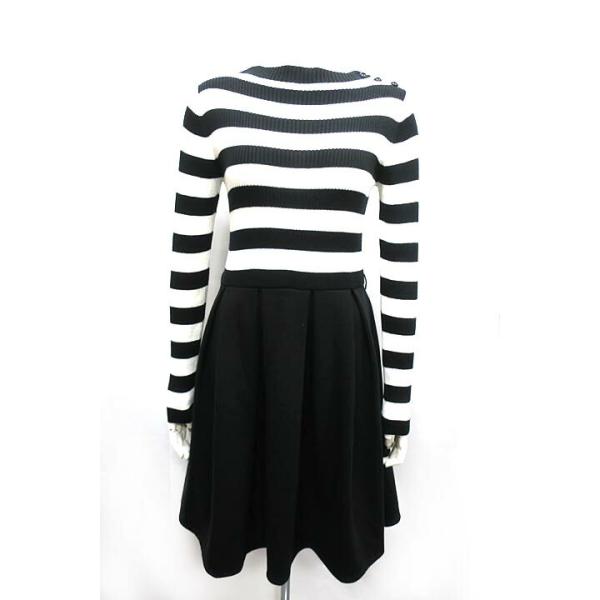 【ブランド/メーカー】【中古】To b. by agnes b. トゥービー バイ アニエスベー【カテゴリ】ワンピース 【色】ブラック ホワイト【サイズ】tu(Mサイズ相当)【サイズ詳細】 　　　着丈約91cm、身幅約36cm、肩幅約36c...