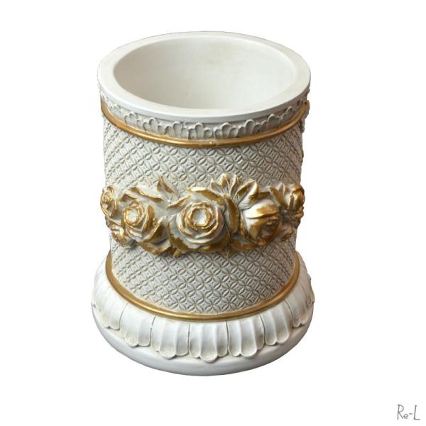 【あすつく対応】ゴールドローズ　ペンたておしゃれなペンスタンド【クラシカル　アンティーク風】RE25822おしゃれなペンスタンド　インテリア　ディスプレイにもかわいい