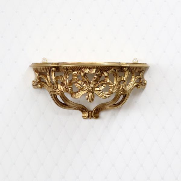 イタリア製 ゴールドコンソール 壁掛け飾り棚REG1-CP73G 【壁装飾・エレガントな壁掛けコンソール】