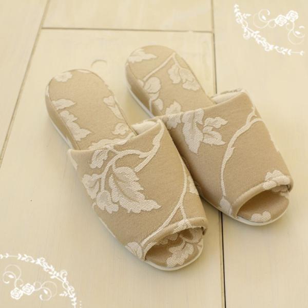 Jennifer Taylor 【ジェニファーテイラー】ルームシューズ・前あきスリッパHeirloom【おしゃれ　来客用　かわいい　サンダル】REHE-RS-O【エレガントなルームシューズ】