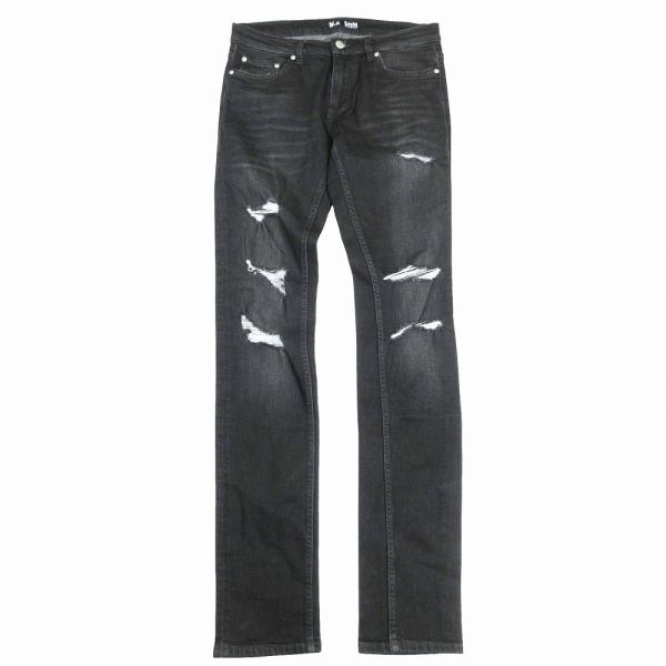 ・商品名【BLKDNM ブラックデニム BMNDJ01 JEANS ダメージ加工 デニムパンツ ジーンズ サイズ29/34 CROOKE BLACK メンズ】・表記サイズ【29 34】【ウエスト】76cm"【もも幅】25cm"【裾幅】14....