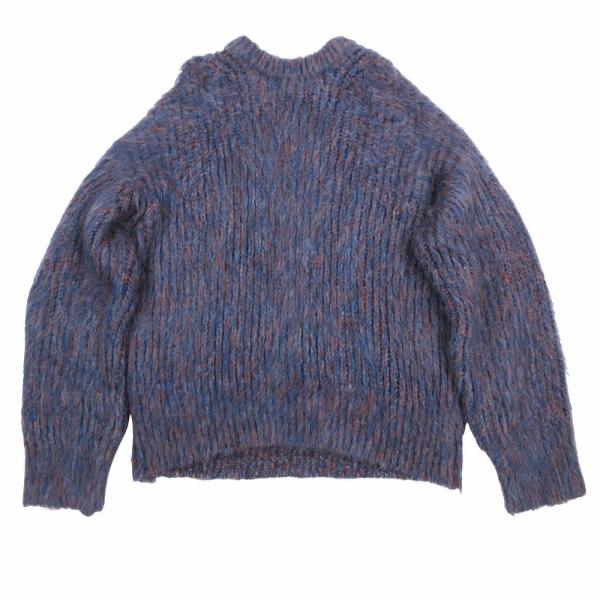 ・商品名【MAISON SPECIAL メゾンスペシャル 23AW Mourine Brushed Kid Mohair Crew Neck Knit Pullover モヘヤ ニット セーター 2 M】・表記サイズ【2(M)】【身幅】74...