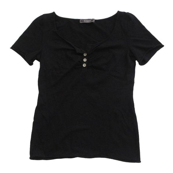 ・商品名【FOXEY フォクシー ヘンリーネック ストレッチ Tシャツ トップス ブラック サイズM レディース】・表記サイズ【38(M)】【肩幅】35cm"【身幅】40cm"【着丈】54cm"【袖丈】19cm"【その他】・素材【画像参照】...