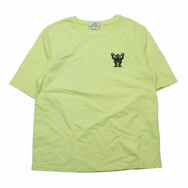 ・商品名【HERMES エルメス HELLO MR.FARRIER *11-5749 Tシャツ 半袖 トップス イエロー サイズＳ メンズ】・表記サイズ【S】【肩幅】44cm"【身幅】52cm"【着丈】64cm"【袖丈】28cm"【その他】...