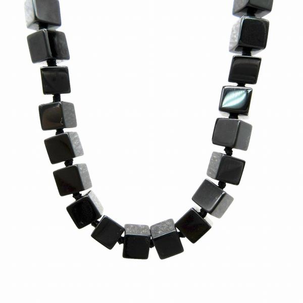 ・商品名【24aw ララガン R.ALAGAN CUBE STONE NECKLACE BLACK ONYX キューブ ネックレス オニキス アクセサリー ブラック レディース】・表記サイズ【表記なし】【チェーンの長さ】38cm"【トップの...