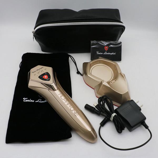 スマホ、タブレットからご覧の方は、下記の【商品詳細を見る】から詳細情報を必ずご確認下さい。商品名：リズム ALPHA・ONE アルファ・ワン シャンパンゴールド 美顔器商品管理番号：ER7-10-85状態：肌接触面に少々の汚れが有ります。僅...