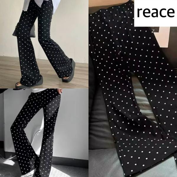 ドット柄平置きウエスト　約29cm全長　約90cm股下　約59cm※クリックポスト(ポスト投函)になります。※ご覧のモニター環境により画像の色味と多少異なる場合がございますので、ご了承ください。※平置きでのメジャー採寸ですので、若干の誤差が...