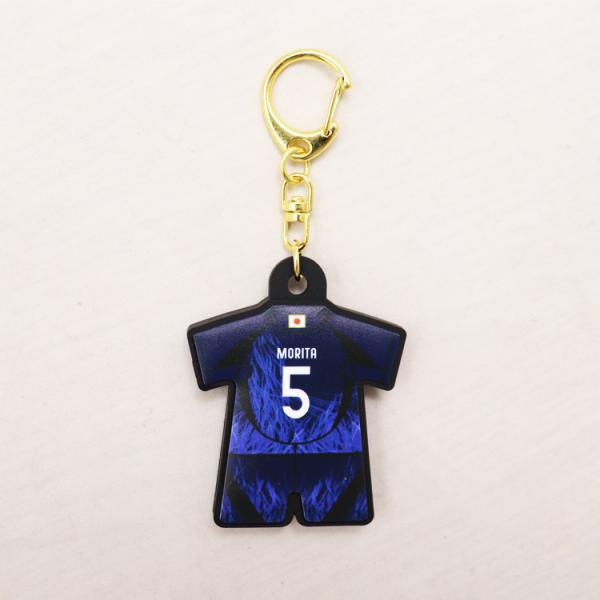 JFA公式ライセンス商品/ファングッズ2024サッカー日本代表のユニフォーム（ホーム）をモチーフにしたユニ型ラバーキーホルダー。素材：PVCサイズ：約 W32×41mm●追跡可能メール便　対応可