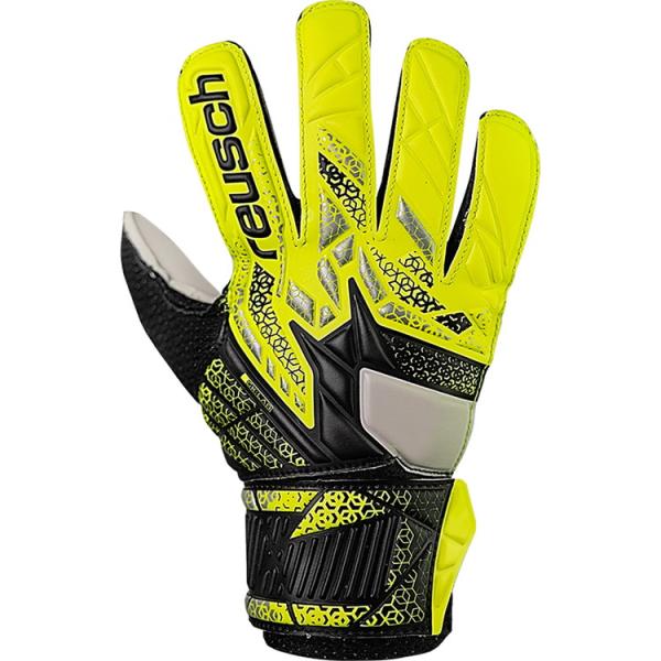 メーカー　REUSCH　ロイシュアトラクト フリーゲル シルバー ジュニア品番：5562515 7752(7752)ブラック/セイフティイエロー4,5,6,7￥4,000（税込 ￥4,400）●パーム:ロイシュソリッド●カット:エクスパンス...