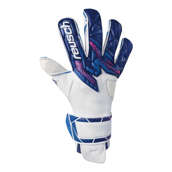 メーカー　REUSCH　ロイシュアトラクト リグリップ エボリューション品番：55705554310 ブルー/ピンク/ホワイト￥20,000（税込 ￥22,000）●パーム：リグリップラテックス●カット：エボリューションカット●リスト：アダ...